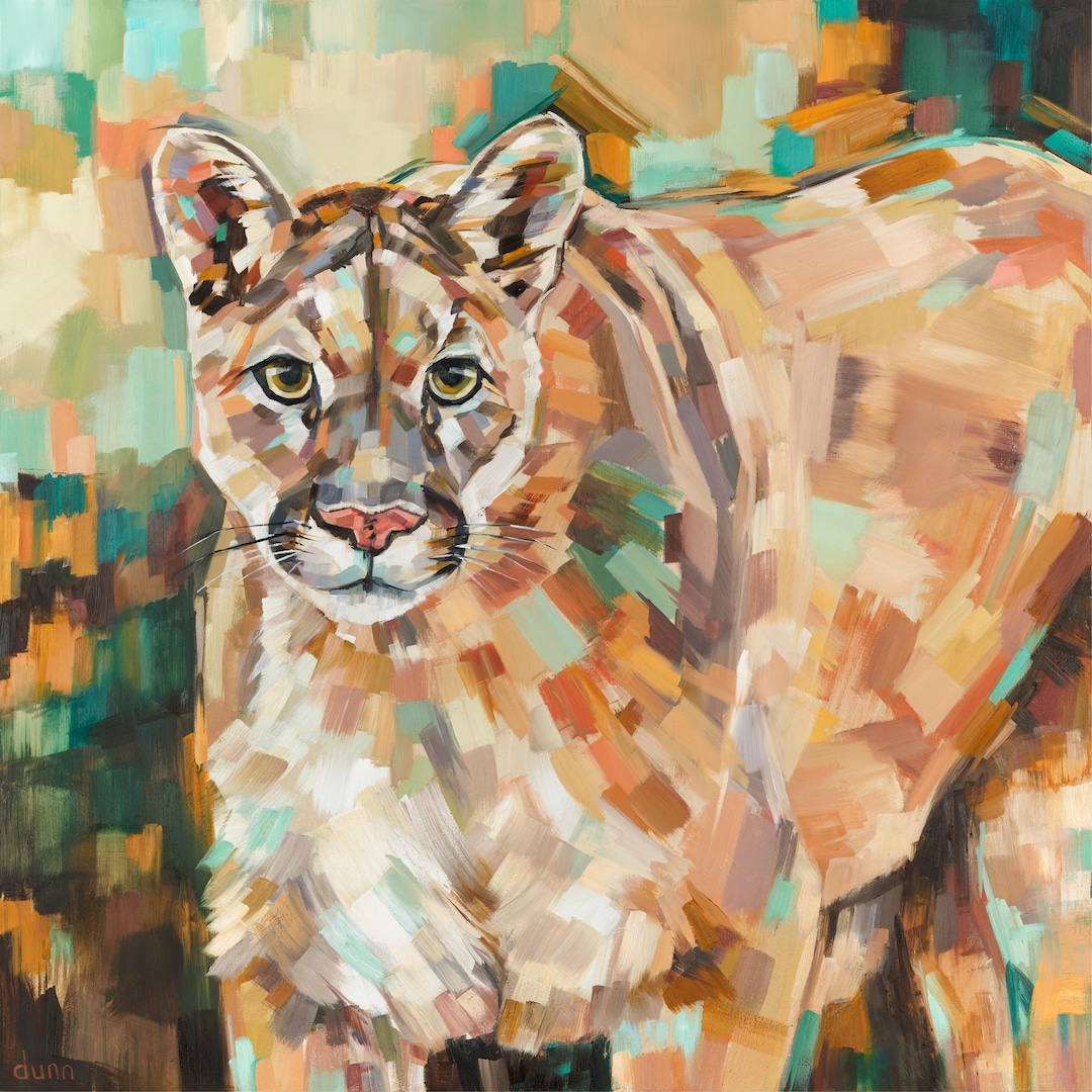 COUGAR | Archival Ink Print of Original Oil Painting | Sheila Dunn Art ...