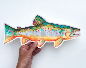 STEELHEAD TROUT Vinyl Sticker Fish Art Decal | Etsy