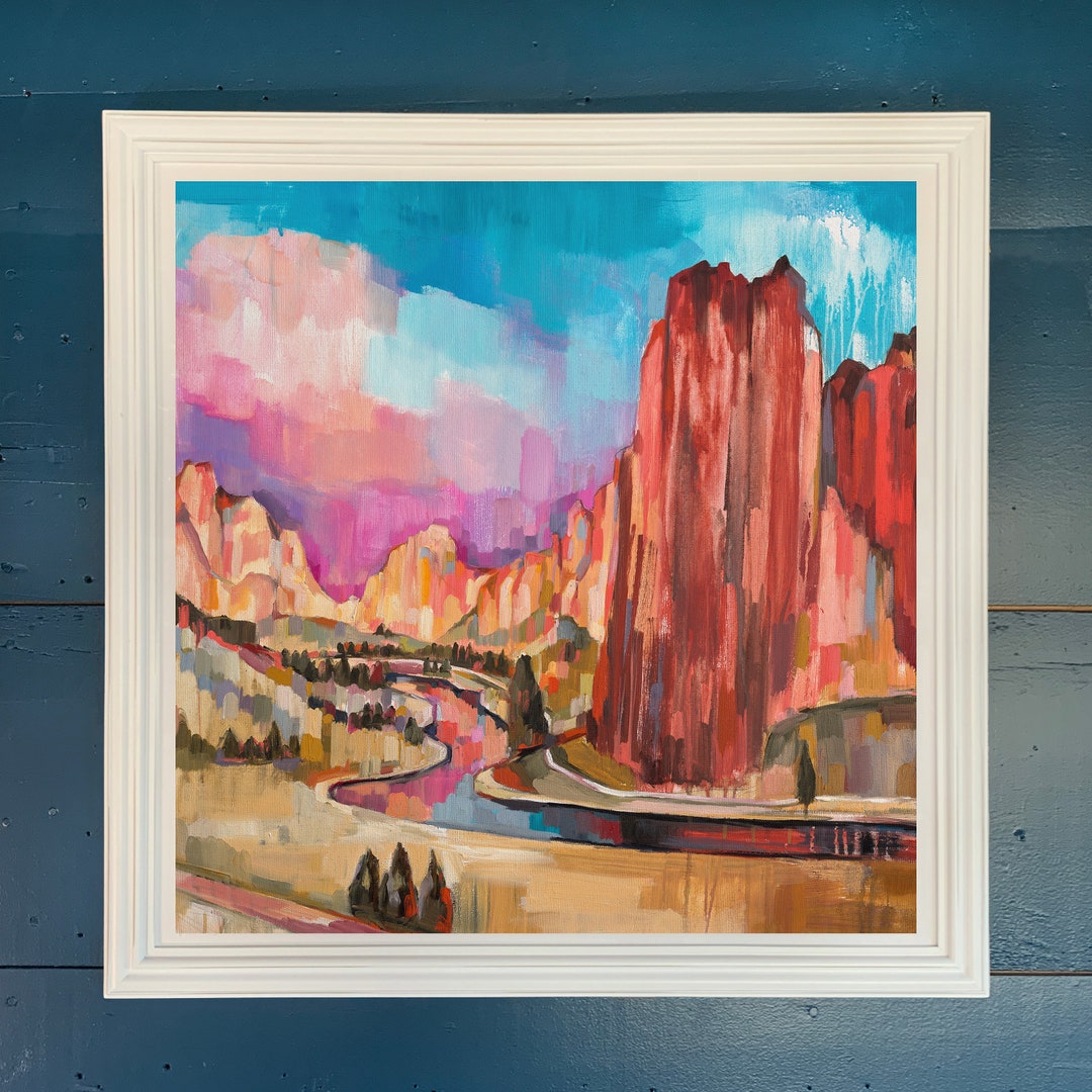 FRAMED WALL ART - Smith Rock Signed Archival Ink Print, Solid Hardwood ...