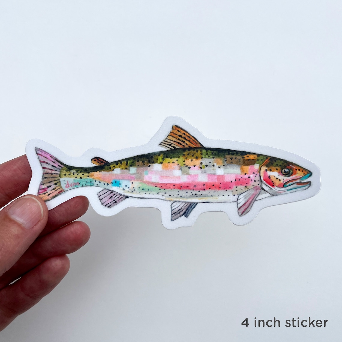 RAINBOW TROUT Vinyl Sticker Fish Art Decal - Etsy