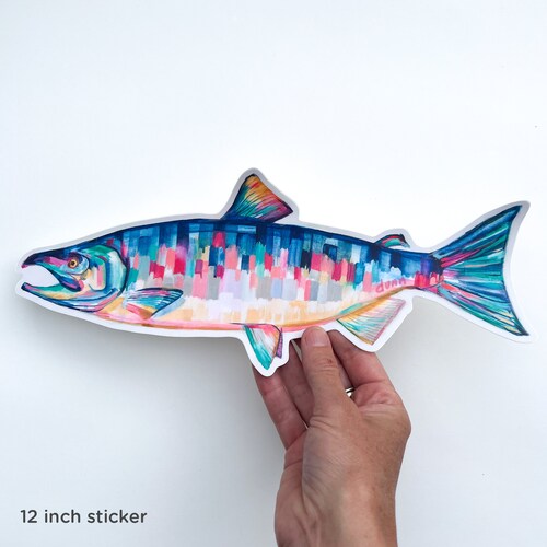 COHO SALMON Vinyl Sticker Fish Art - Etsy