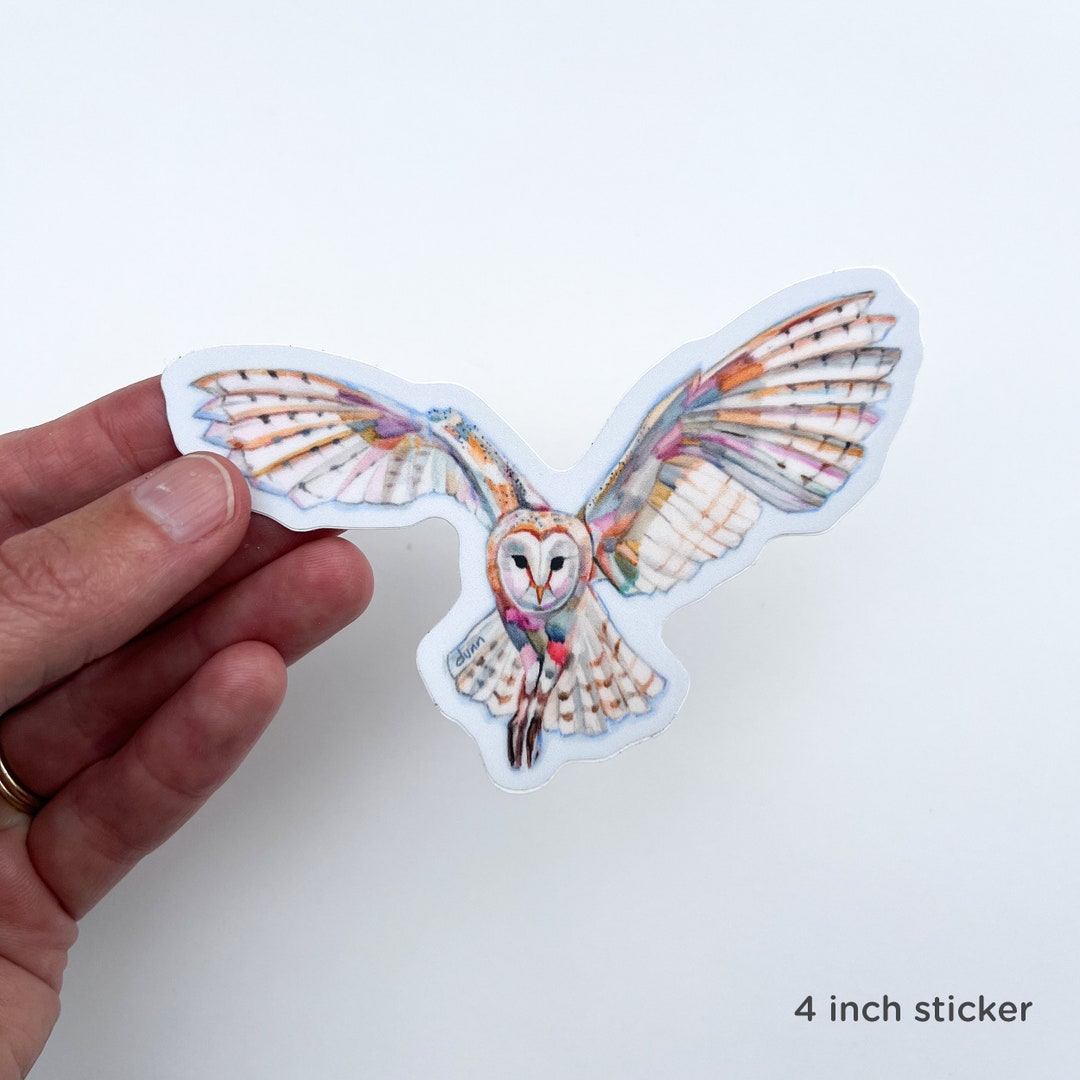 BARN OWL - Durable Vinyl Sticker, Waterproof, Uv Resistant Decal, Made ...