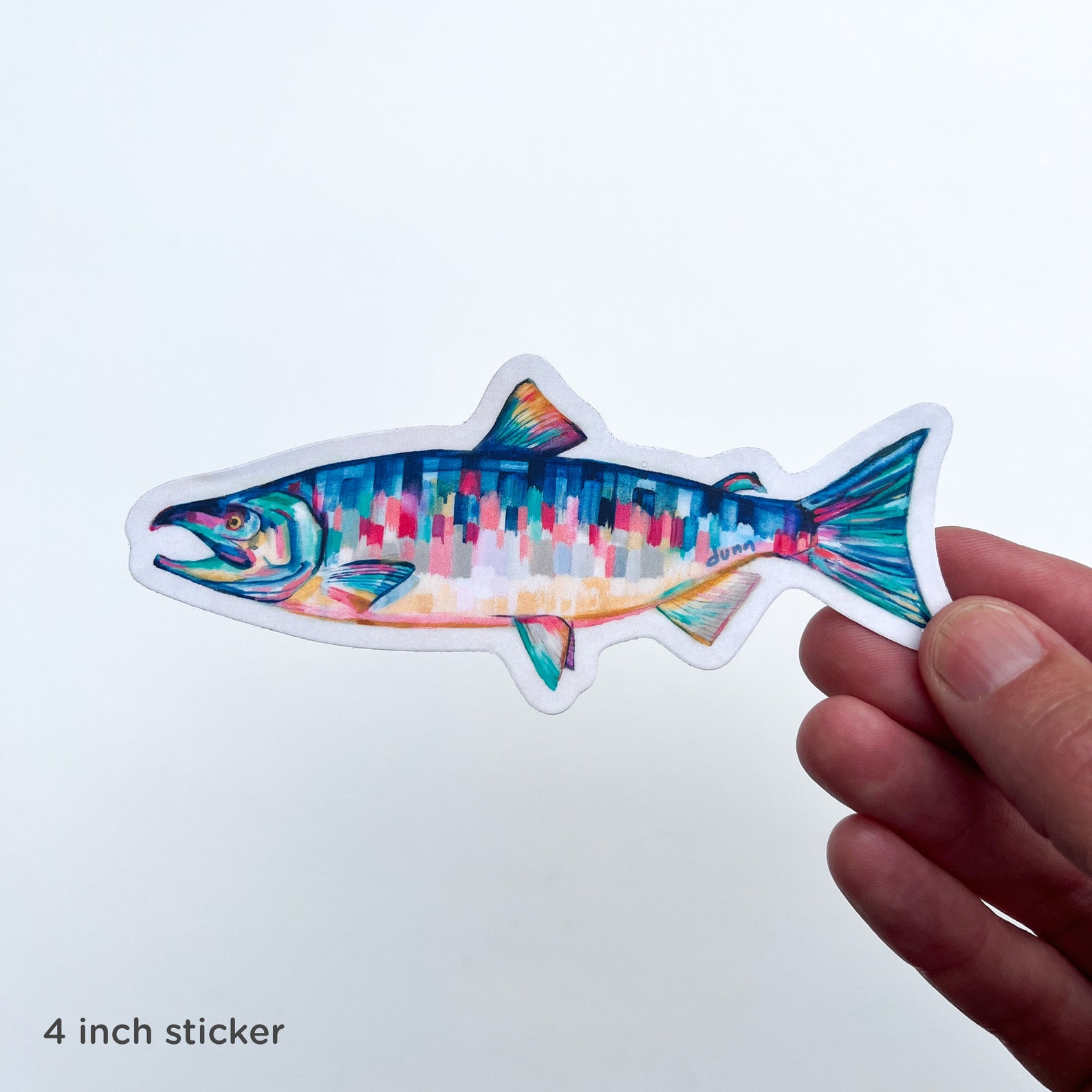 SOCKEYE SALMON 2, Vinyl Sticker, Fish Art - Etsy
