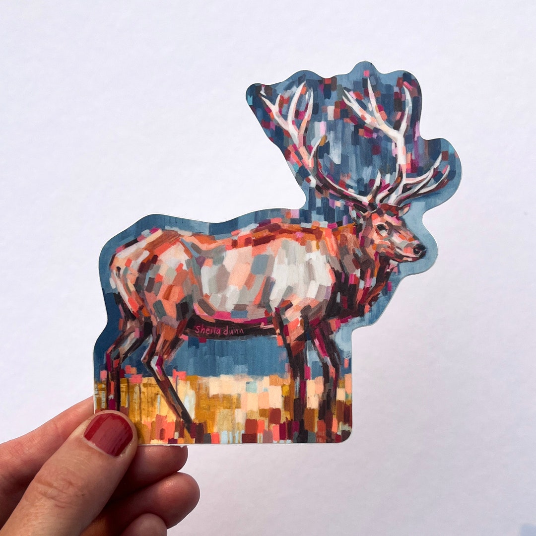 BULL ELK Vinyl Sticker Decal - Etsy