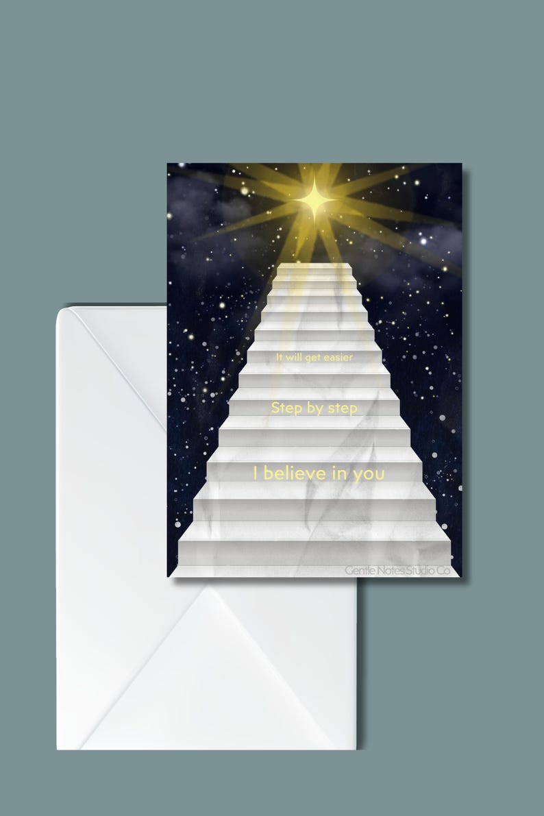 Step by Step Printable Encouragement Card | Keep Going Support - Etsy