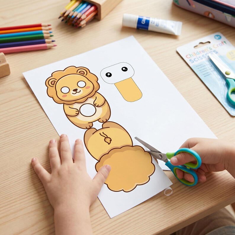 Wild Friends Animal Finger Puppets: Safari, Lion, Tiger, Panda Craft ...