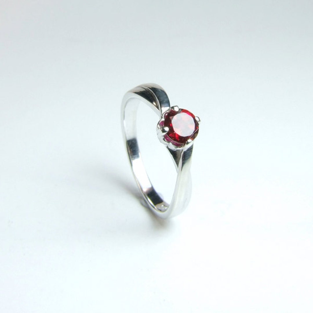 Peony (pink) Topaz Ring (natural Treated Topaz), 5mm X 0.60 Carats ...