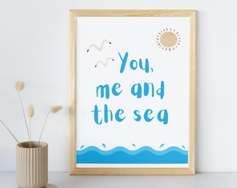 You, Me, & the Sea Print - Etsy