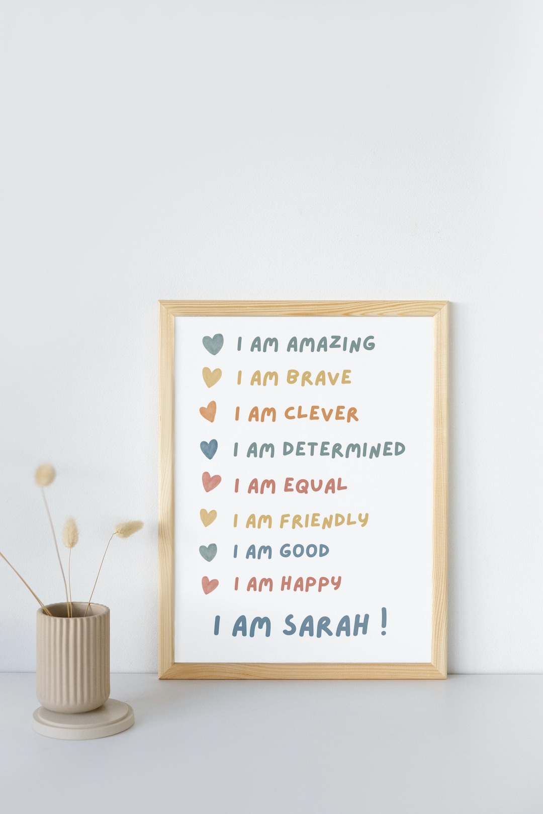 Personalised Positive Affirmation Digital Print, A4 Printable Wall Art ...