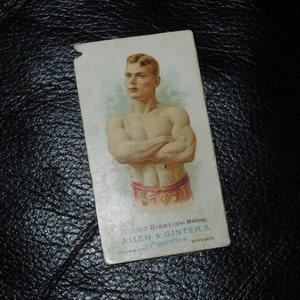 1887 Wrestler Edwin Young Bibby Trading Card Wrestling Wwf - Etsy