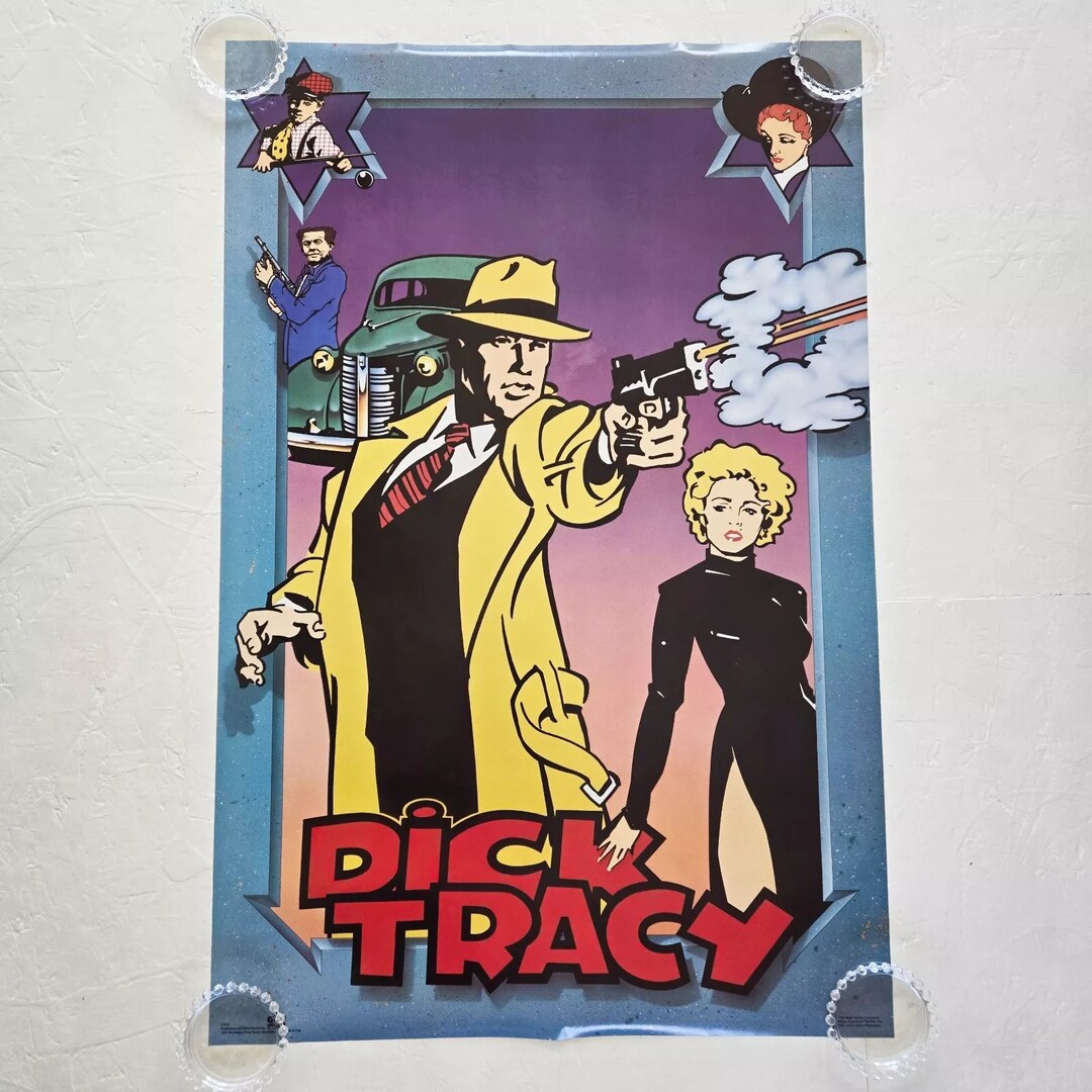 Sealed Dick Tracy Poster Warren Beatty Madonna Breathless Disney 1990 Vintage - Etsy