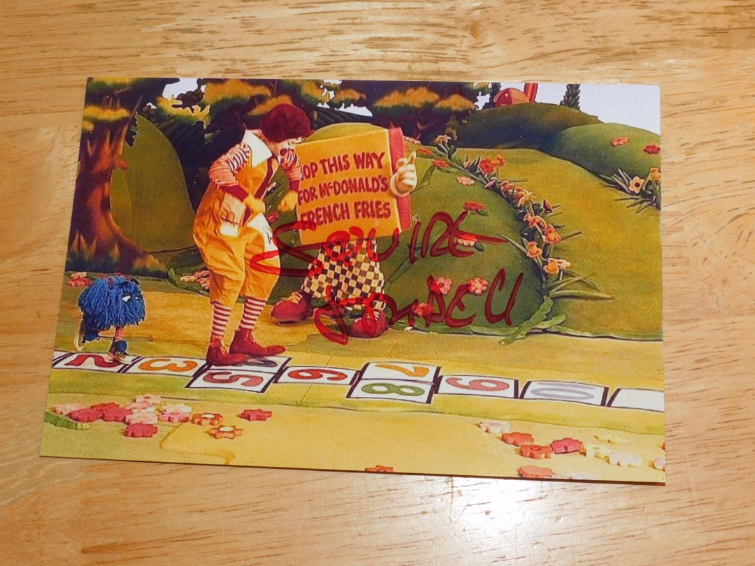 Squire Fridell Signed Ronald Mcdonald Photo Mcdonaldland Commercial ...