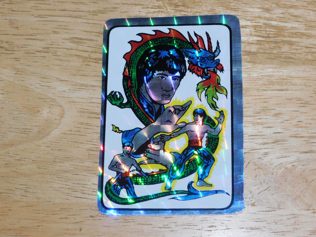 80s Bruce Lee Vending Machine Prism Sticker - Vintage Kung Fu Movie ...