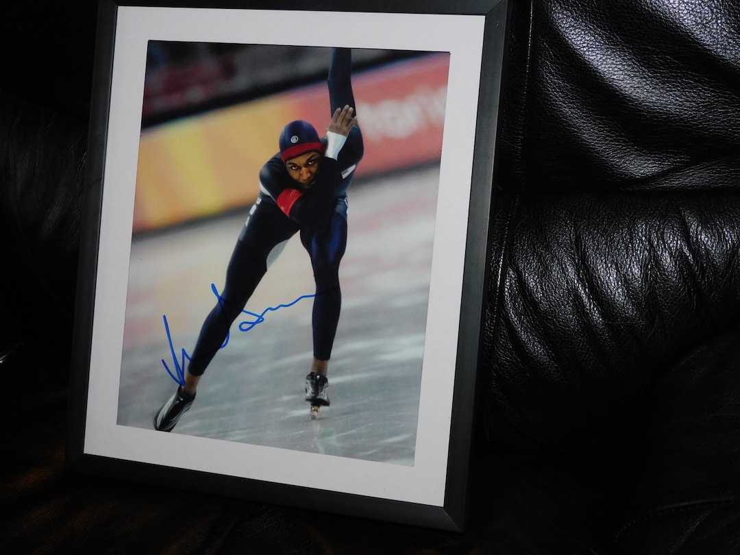 Shani Davis Signed 8x10 Photo Team USA Olympics Gold Medalist Speed ...