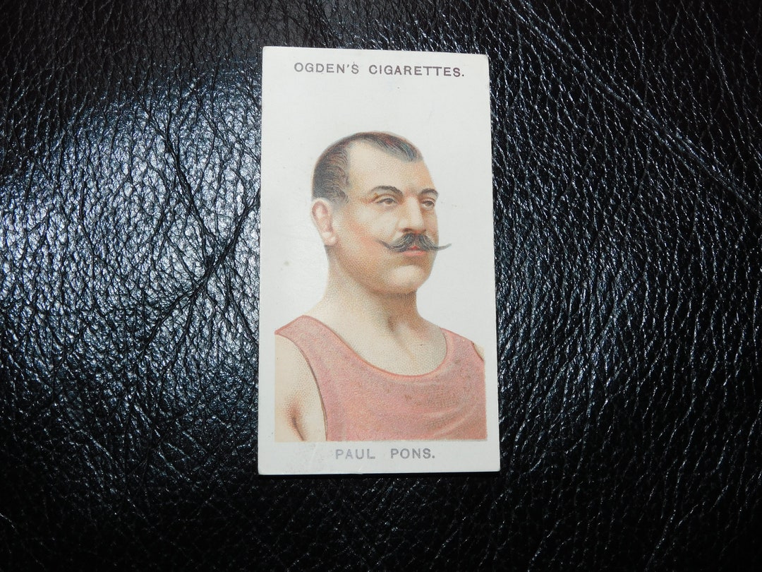 1908 Wrestler Paul Pons Trading Card Pro Wrestling Champion Ogdens ...