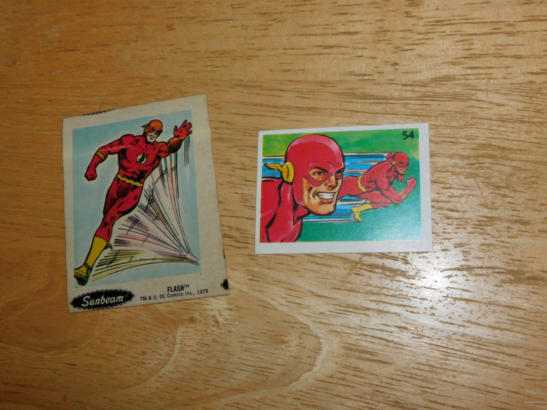 1970s the Flash Vintage Sticker Trading Cards DC Comics Superhero - Etsy