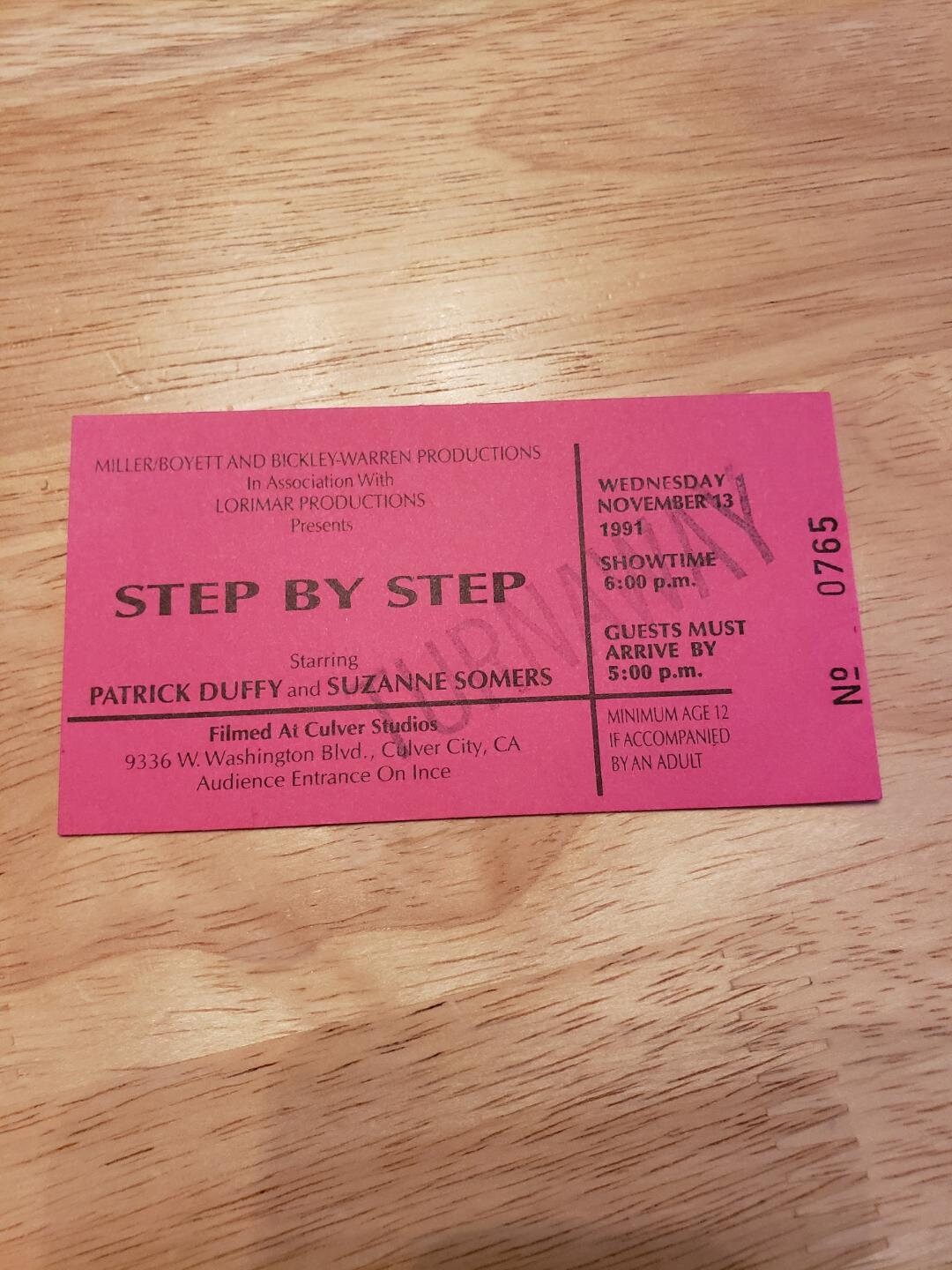 Step by Step Season 1 Tv Taping Ticket ABC Television Show - Etsy