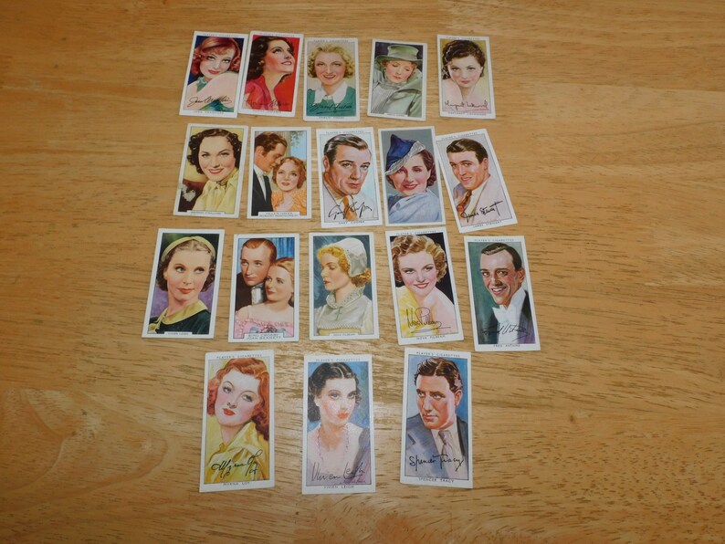 1930's Antique Hollywood Movie Stars Trading Card Lot Joan Crawford ...