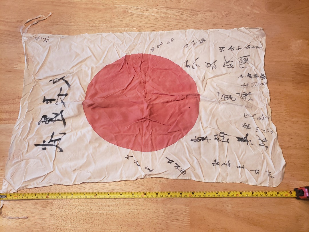 1940s WWII Signed Japanese Flag Vintage 40s Japan - Etsy