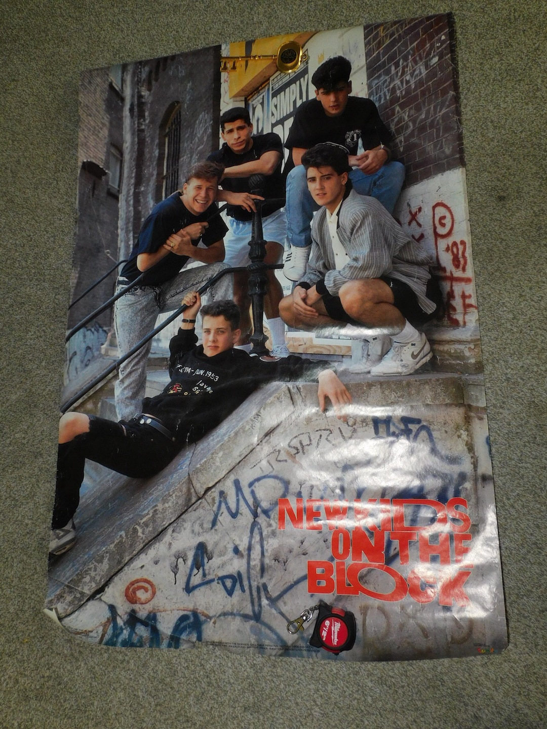 New Kids on the Block Poster Vintage 80s 90s Music NKOTB Joey Donnie ...