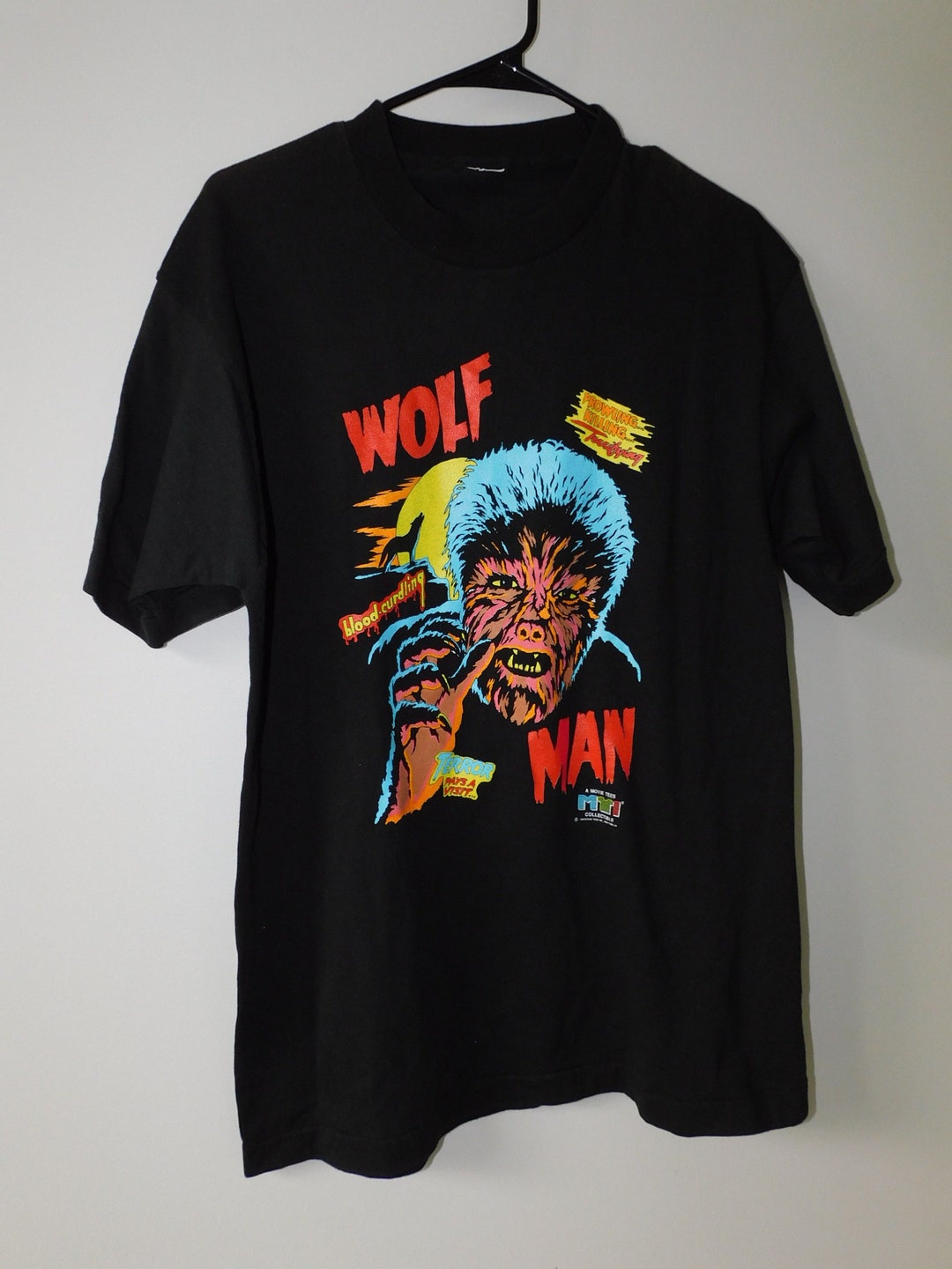 Xl 1989 Wolf Man T Shirt Vintage 80s Horror Movie Lon Chaney Universal ...