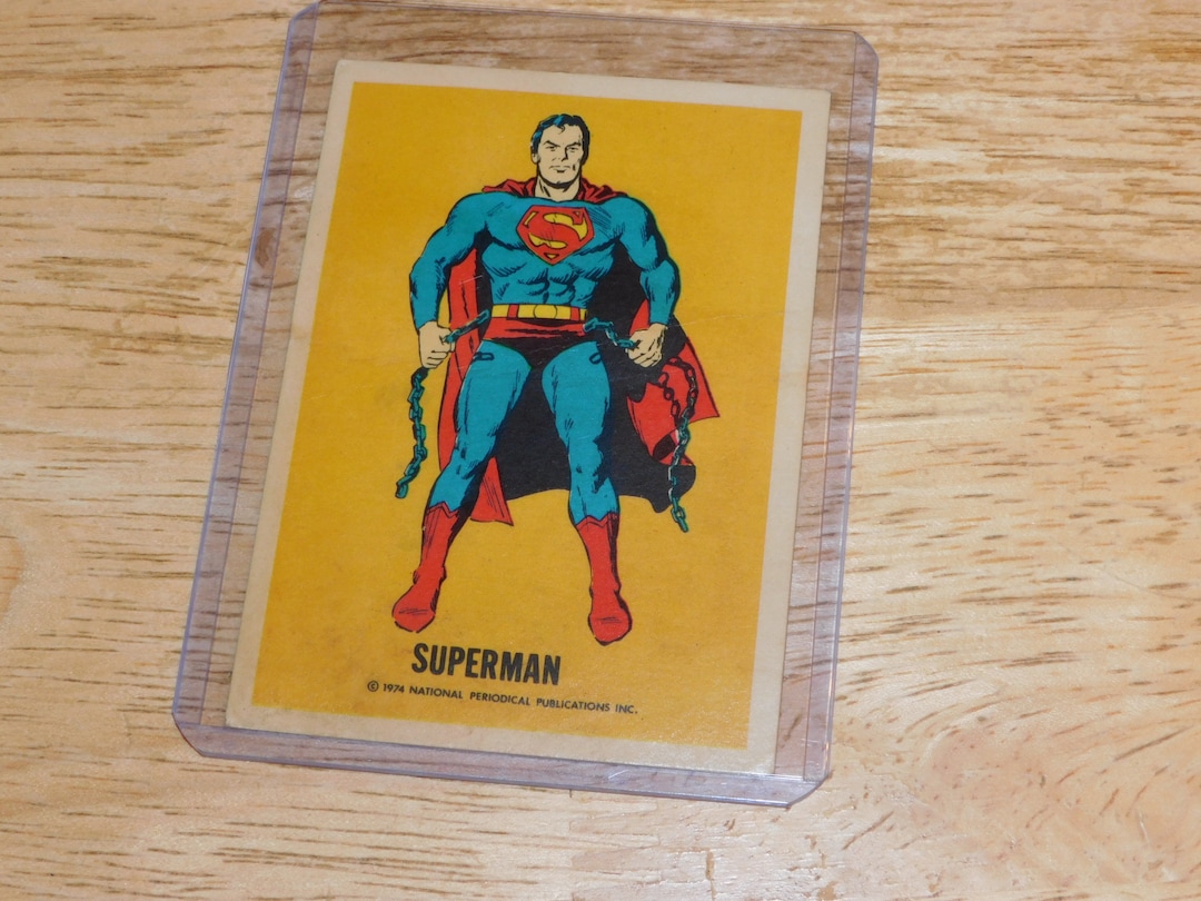 1974 Superman Card DC Comics Superhero 1970s Vintage Nonsports ...