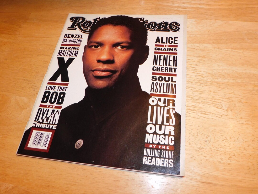 Rolling Stone Magazine 1992 - Denzel Washington on Cover - Vintage 90s ...