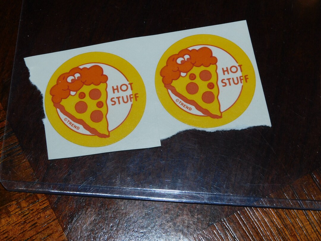 1980's Trend Scratch & Sniff Stickers Vintage Hot Stuff Pizza - Etsy