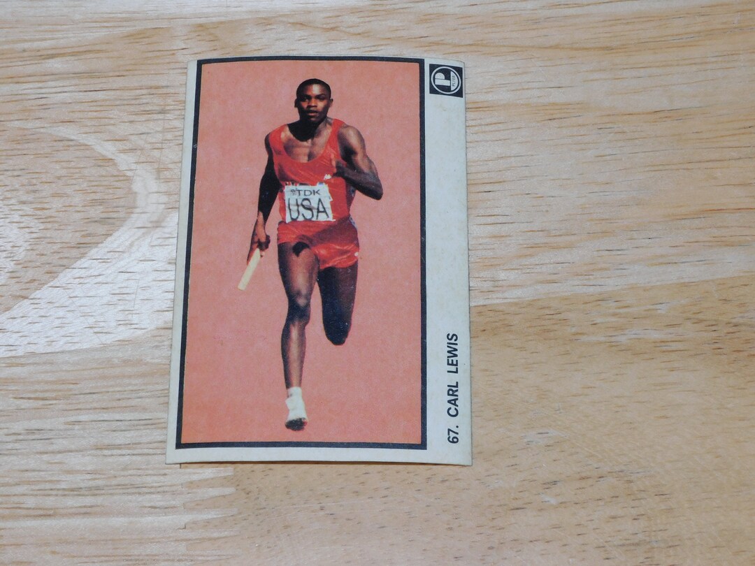 1985 Carl Lewis Rookie Card USA Olympics Legend Rare Vintage 80s Sports ...