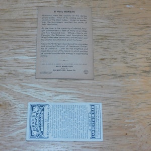 1920s PIRATE Captain Henry Morgan Trading Card Lot Vintage Antique ...