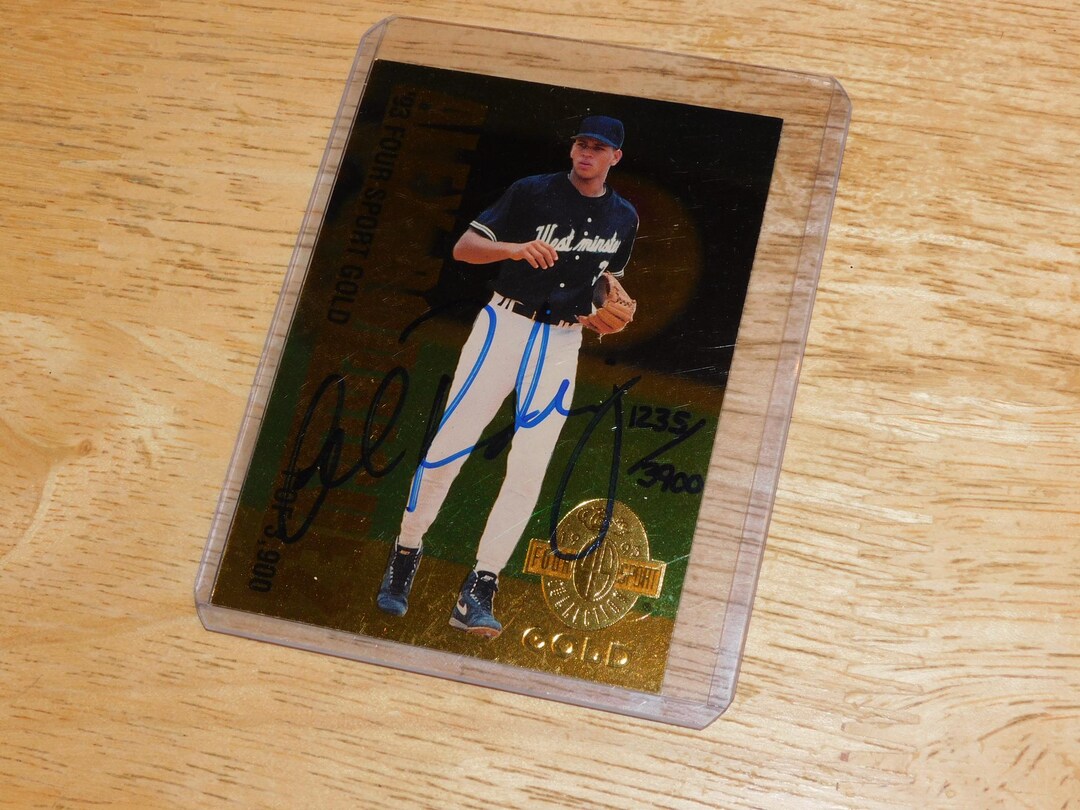 1993 Alex Rodriguez Autograph Rookie Gold Baseball Card Classic New ...