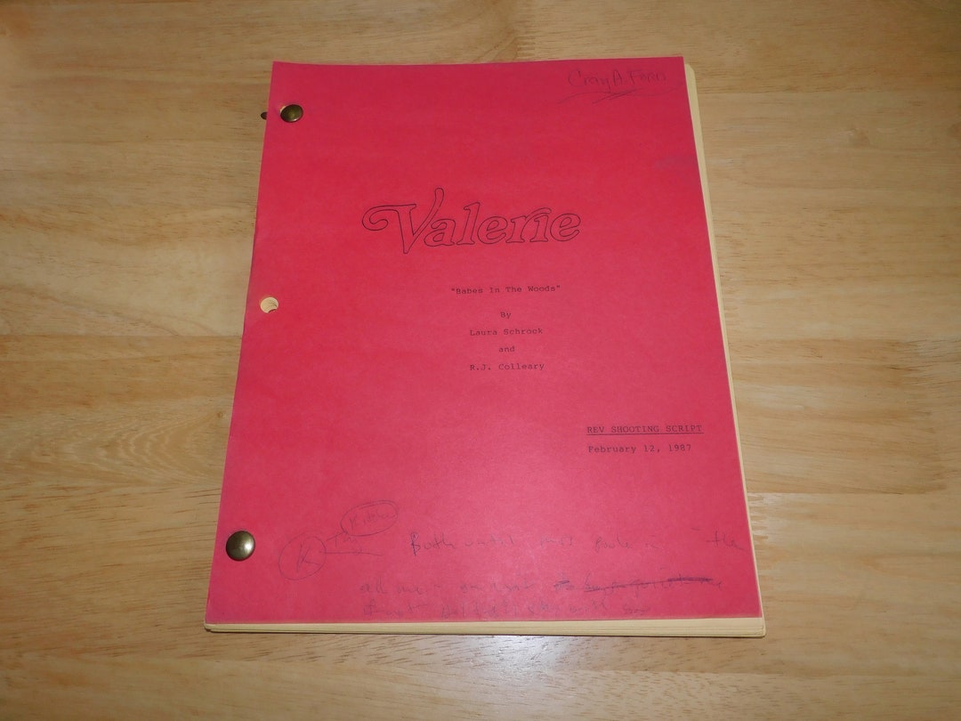 1987 VALERIE Script Jason Bateman / Valerie Harper Hogans Family ...