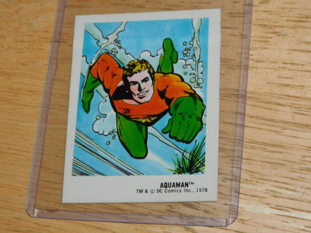 1978 Aquaman Sticker Card Unstamped Version Rare Vintage 70s DC Comics ...
