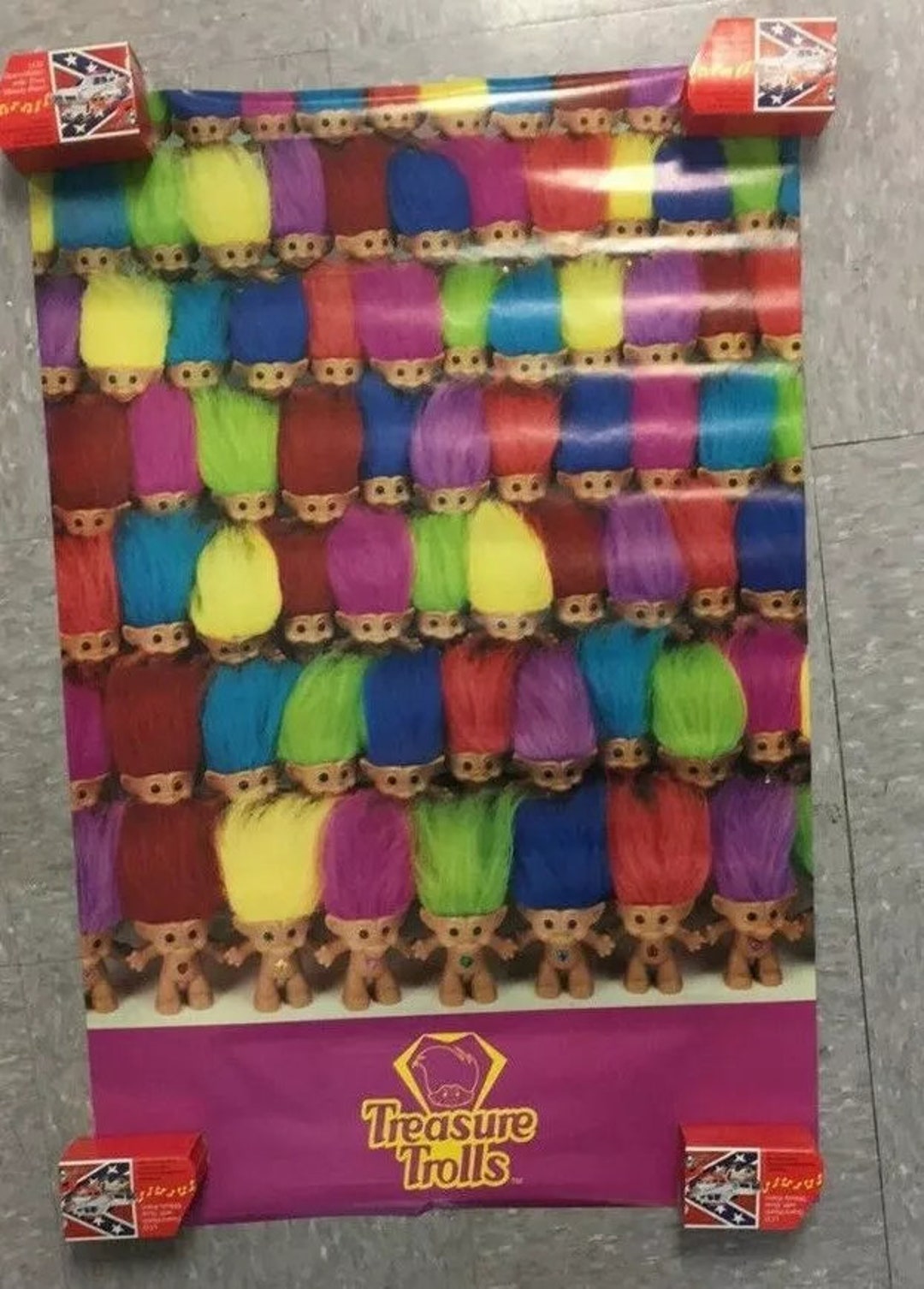 Sealed 90s TREASURE TROLLS Poster - Vintage 1992 - Etsy