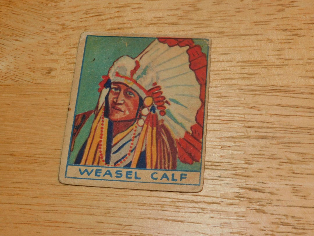 1930 Weasel Calf Trading Card Native Americans Vintage Nonsports - Etsy