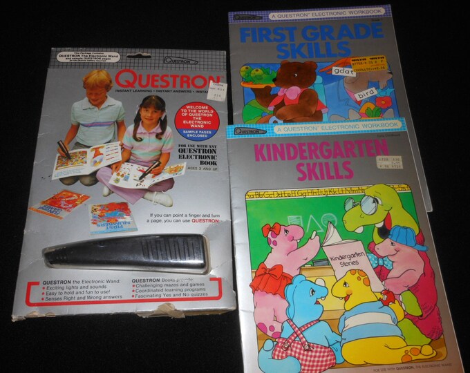 1980's Questron Wand Electronic Books Early Learning Game - Etsy