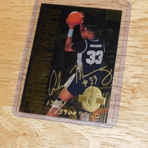 1993 Signed Alonzo Mourning Gold Rookie Card - Auto / Autograph ...