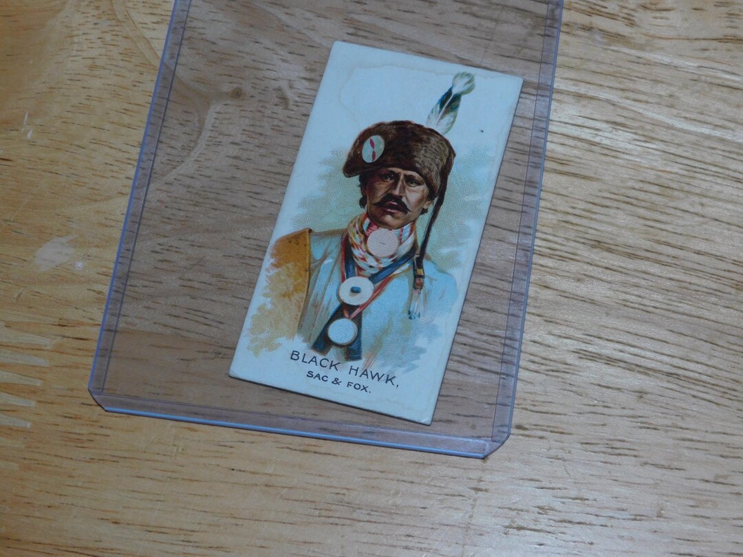 Antique 1888 Black Hawk Trading Card - Allen & Ginter Native American ...