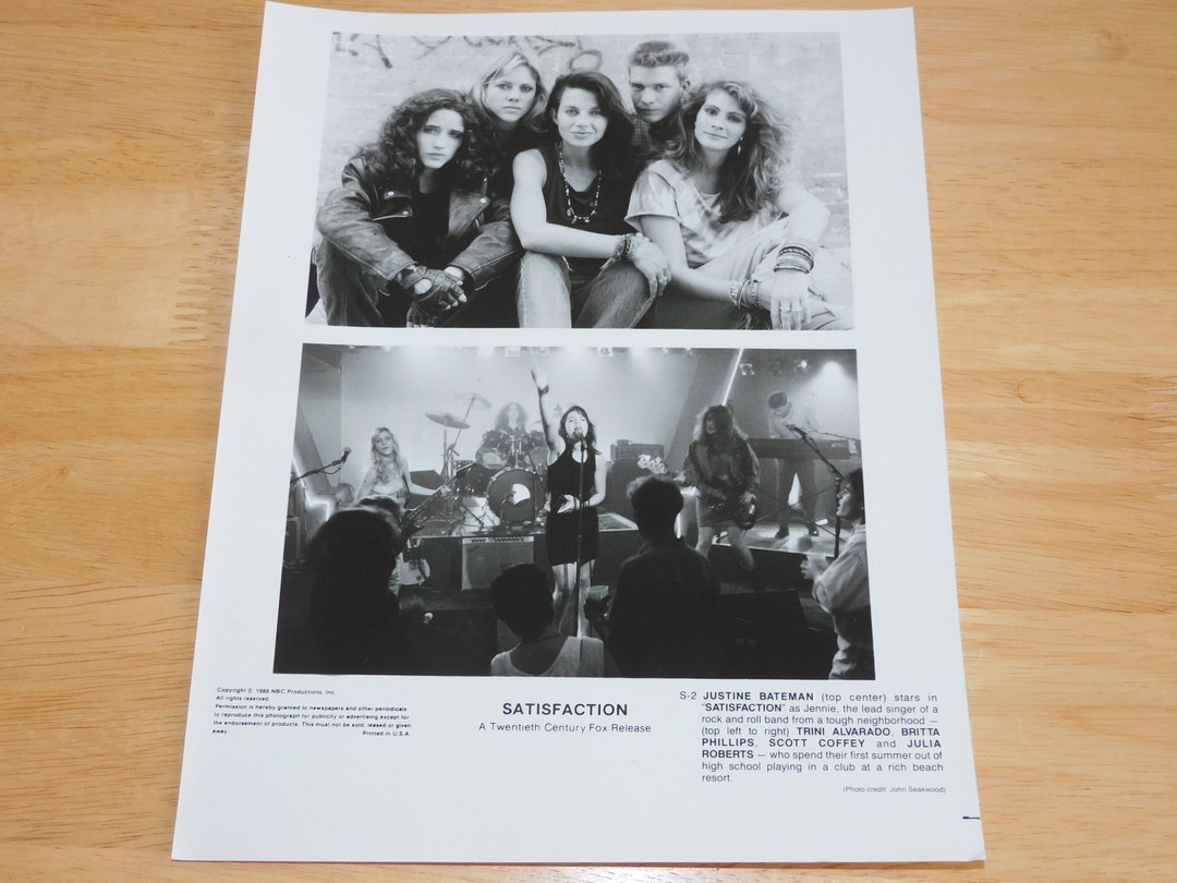 1988 Julia Roberts FIRST Press Photo Satisfaction Justine Bateman 80s ...