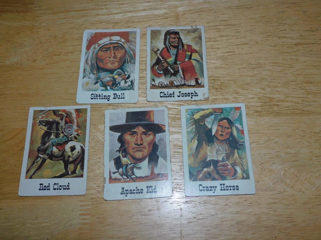 1966 Wild West Native Americans Trading Card Lot - Vintage 60s ...