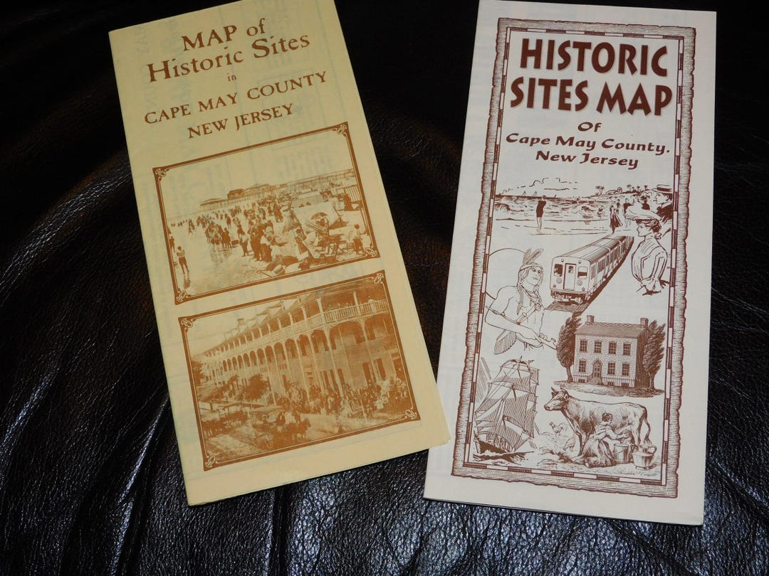 Vintage Historic Cape May New Jersey Maps/brochures 80s/90s Jersey ...
