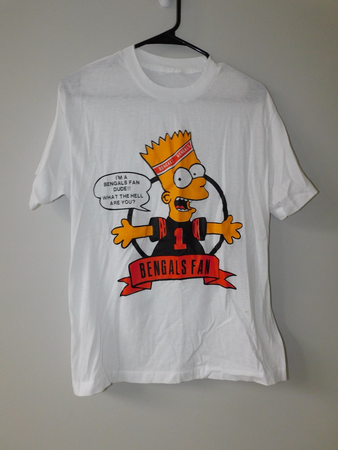 90s Bart Simpson Cincinnati Bengals Fan T Shirt the Simpsons Vintage ...