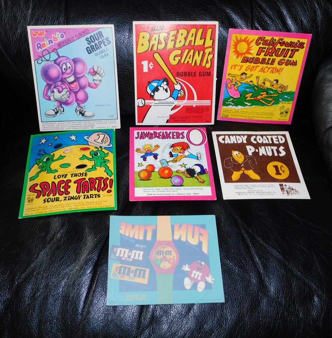 1970s Gumball Machine Display Sign Lot Candy, Gum, M&m's 7 Signs - Etsy