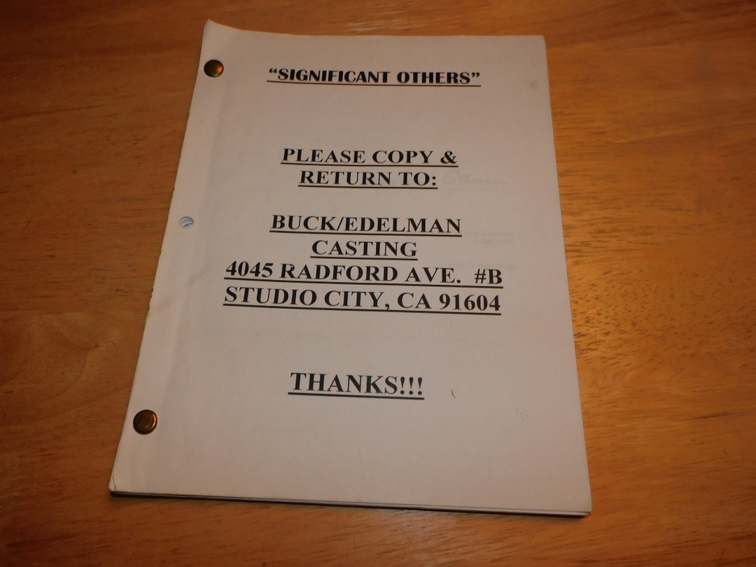 Jennifer Garner 1997 Tv Show Script - Significant Others - Vintage 90s ...