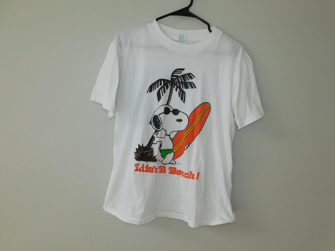 Vintage 1970s Snoopy Life's a Beach T Shirt Peanuts Joe Cool Artex Not Marc Jobs TSPTR - Etsy
