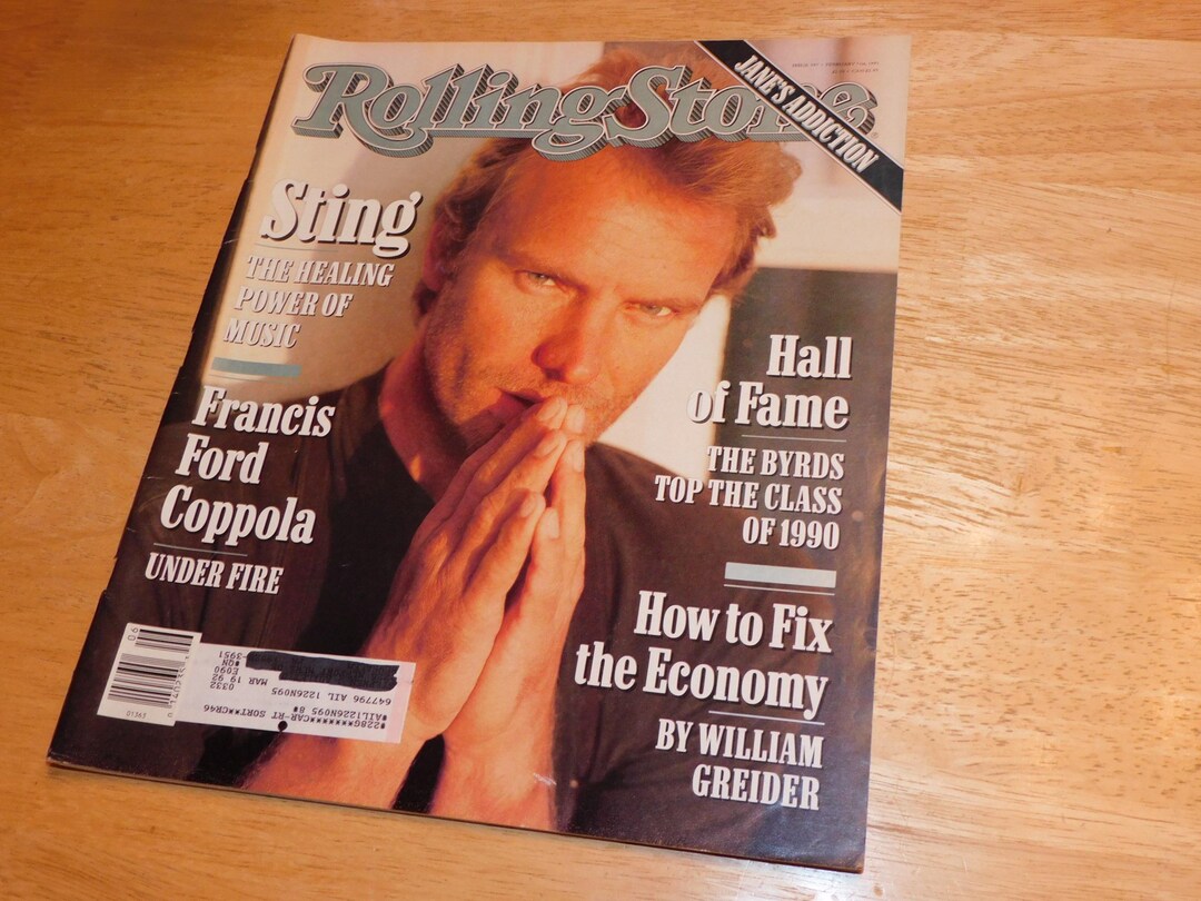 Rolling Stone Magazine 1991 - Sting on Cover - Jane's Addiction ...