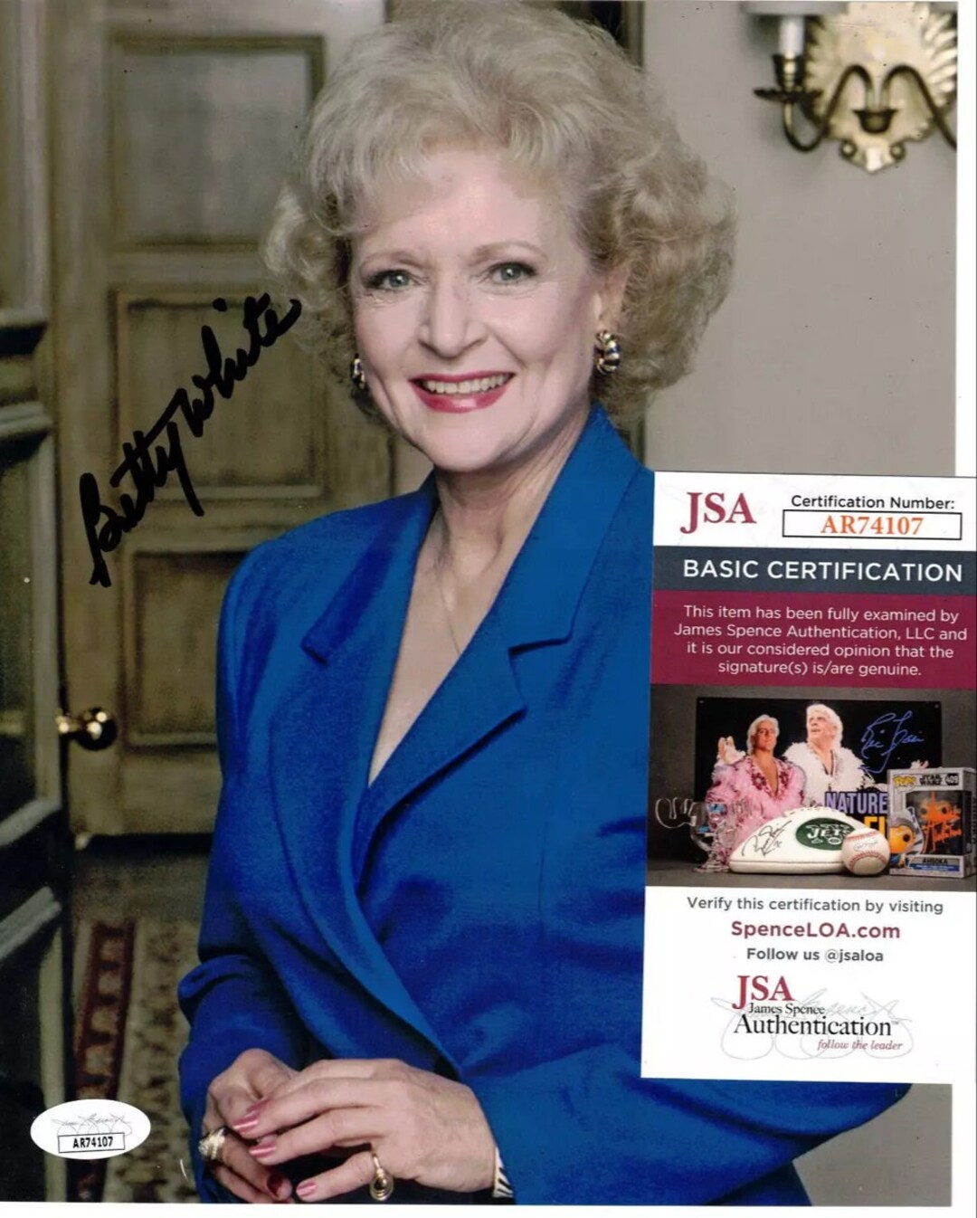 Betty White Signed 8x10 Photo Autograph Actress Golden Girls JSA Coa - Etsy