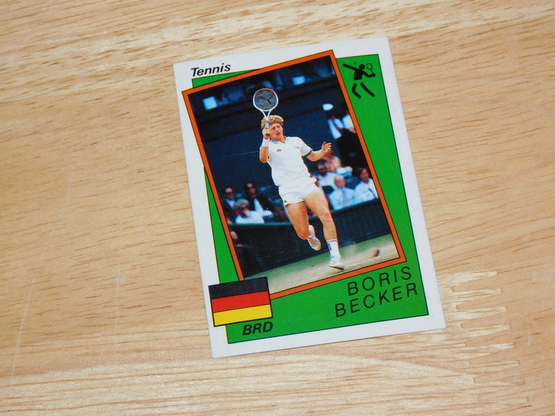 1987 Boris Becker Panini Rookie Card - Tennis Legend - Etsy