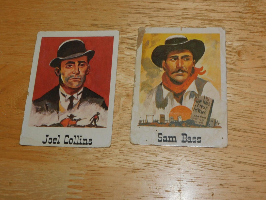 1966 Joel Collins + Sam Bass Trading Cards - Nonsports - Wild West ...