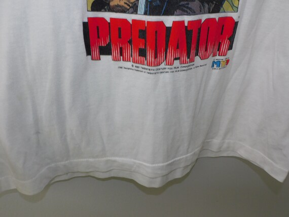 1987 PREDATOR t shirt - original vintage 80s movie pr… - Gem